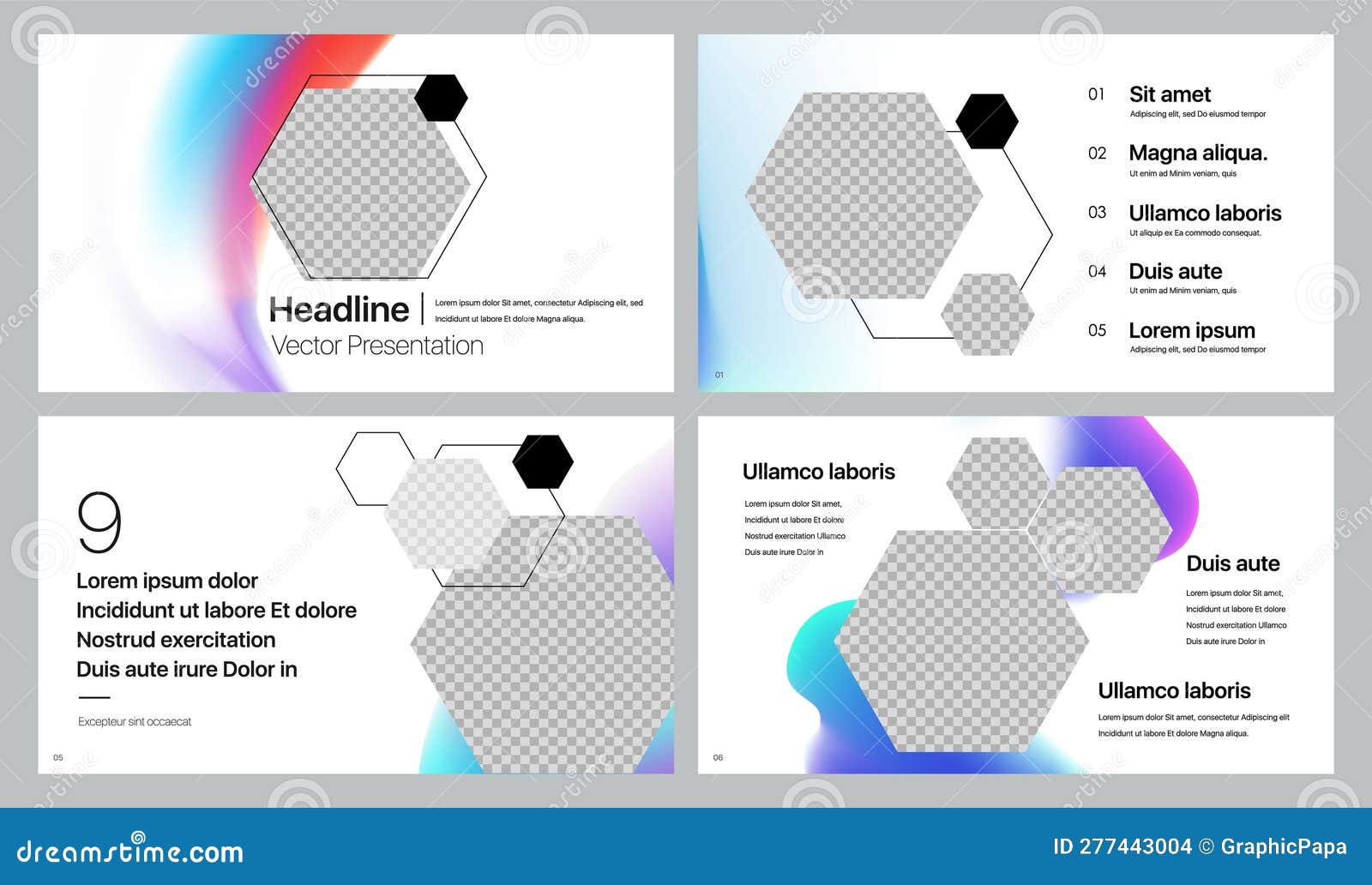 Creative Presentation Templates Elements on a White Background. Vector ...