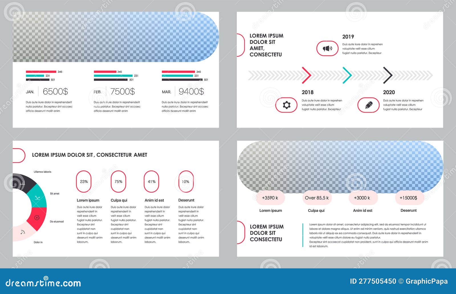 Creative Presentation Templates Elements on a White Background. Vector ...