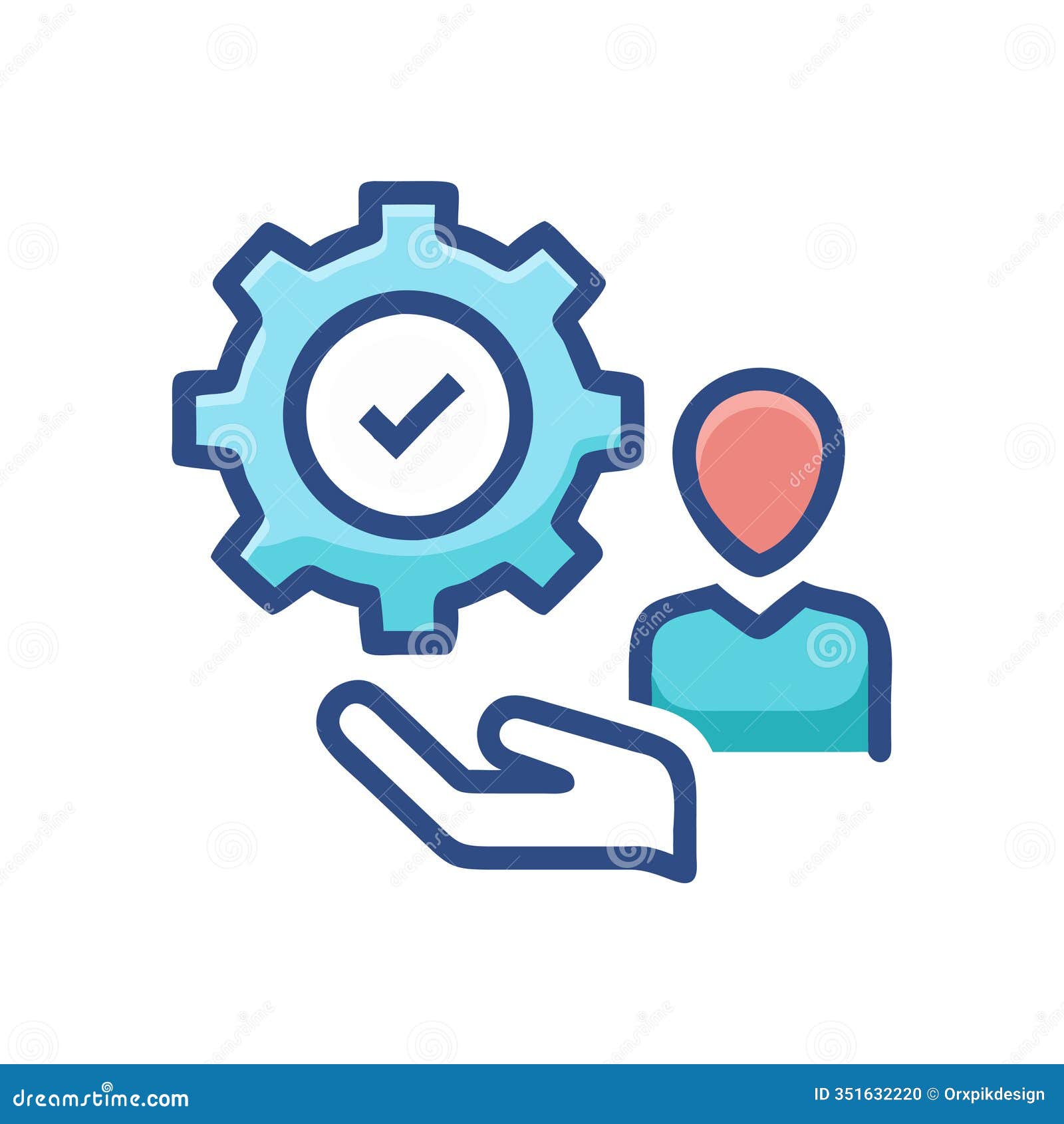 Creative Privilege Management Icon Representation Stock Illustration ...