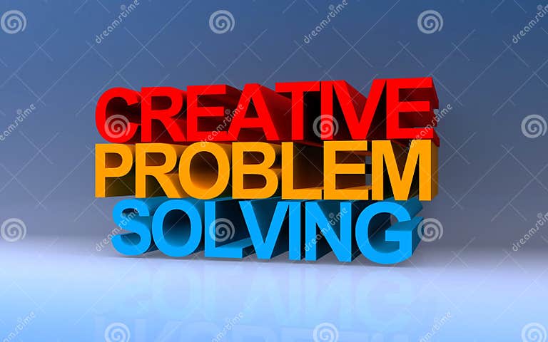 Creative Problem-Solving on Blue Stock Photo - Image of design ...