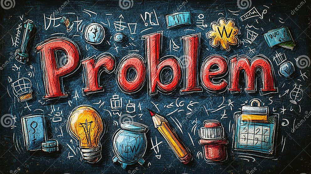 Creative Problem Solving Concept with Doodles and Illustrations Stock ...