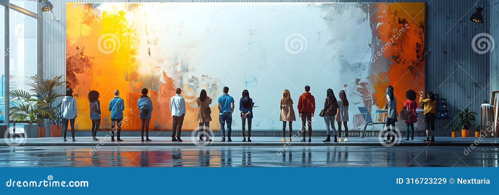 Creative Problem Solving: Diverse Team Brainstorming Session on White ...