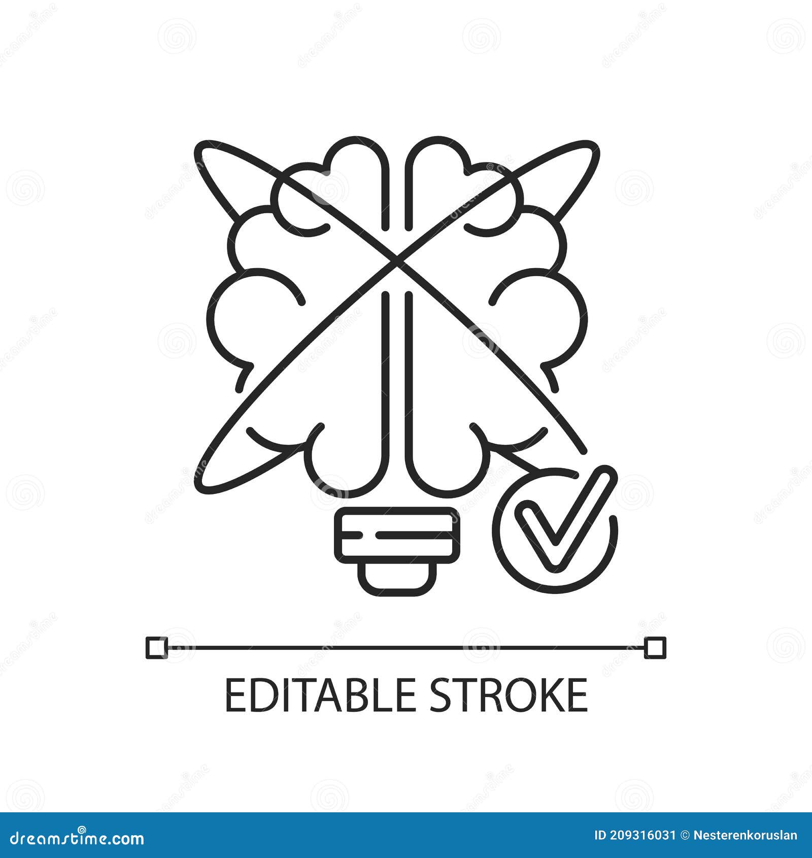 Creative Problem Solving Linear Icon Stock Vector - Illustration of ...
