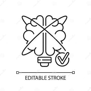 Creative Problem Solving Linear Icon Stock Vector - Illustration of ...