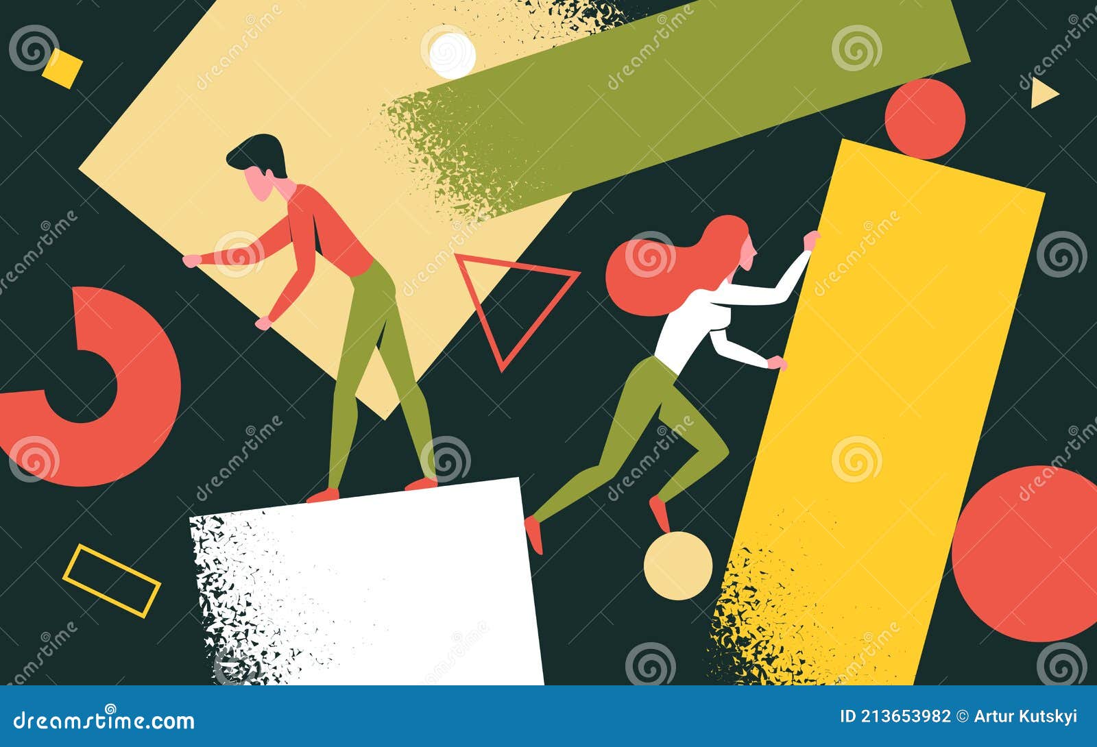 Create A Solution Illustration. Making A Solution Concept. Business ...