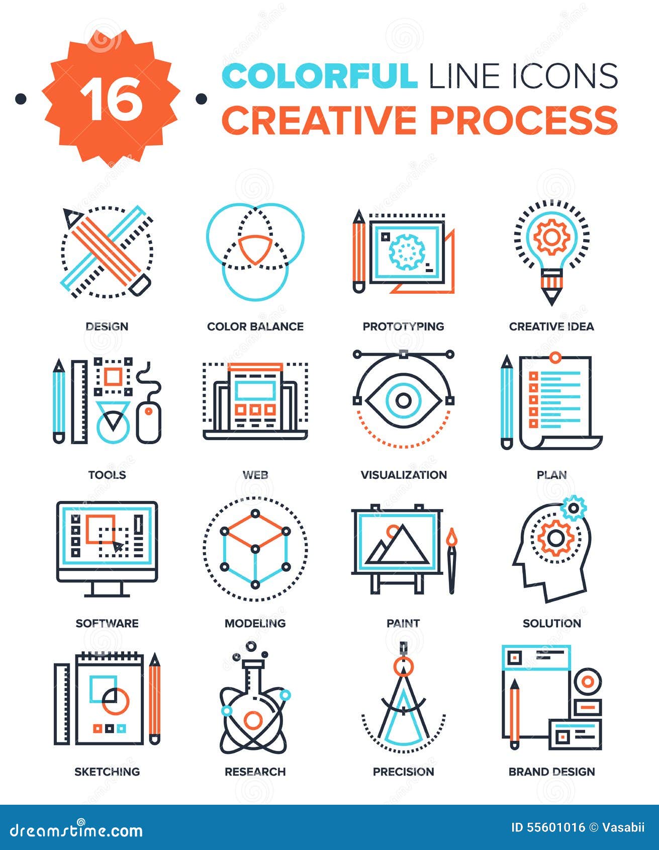 Creative Process stock vector. Illustration of color - 55601016