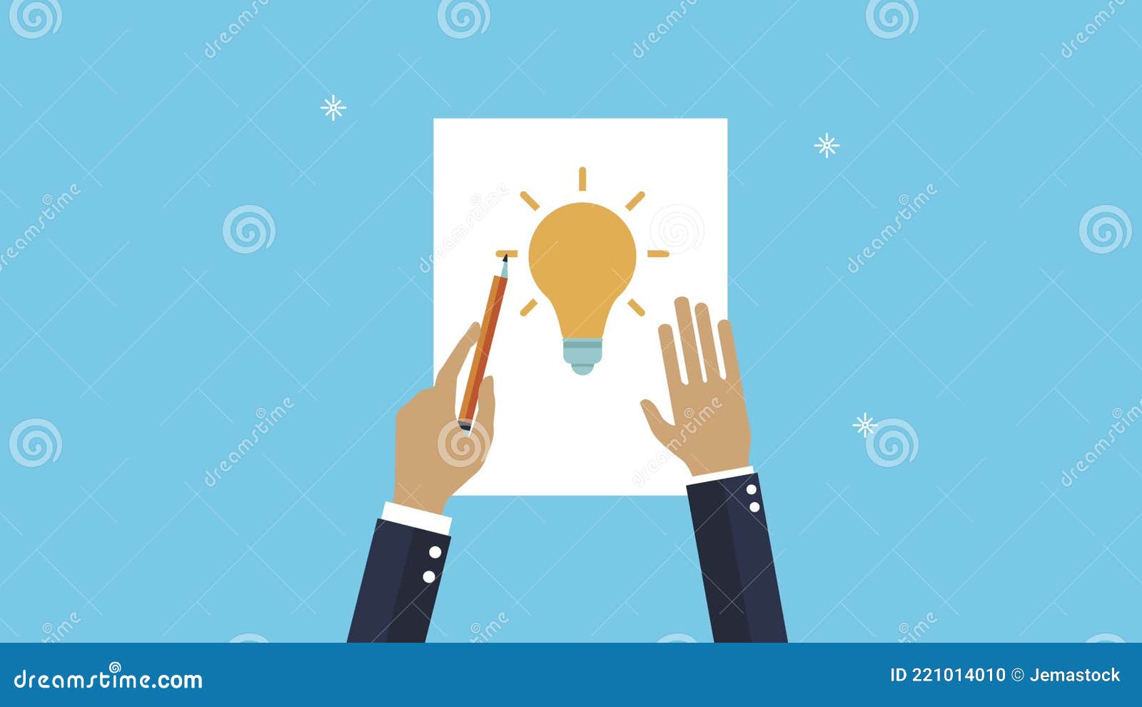 Creative Process Animation with Man Writing in Paper Stock Footage ...