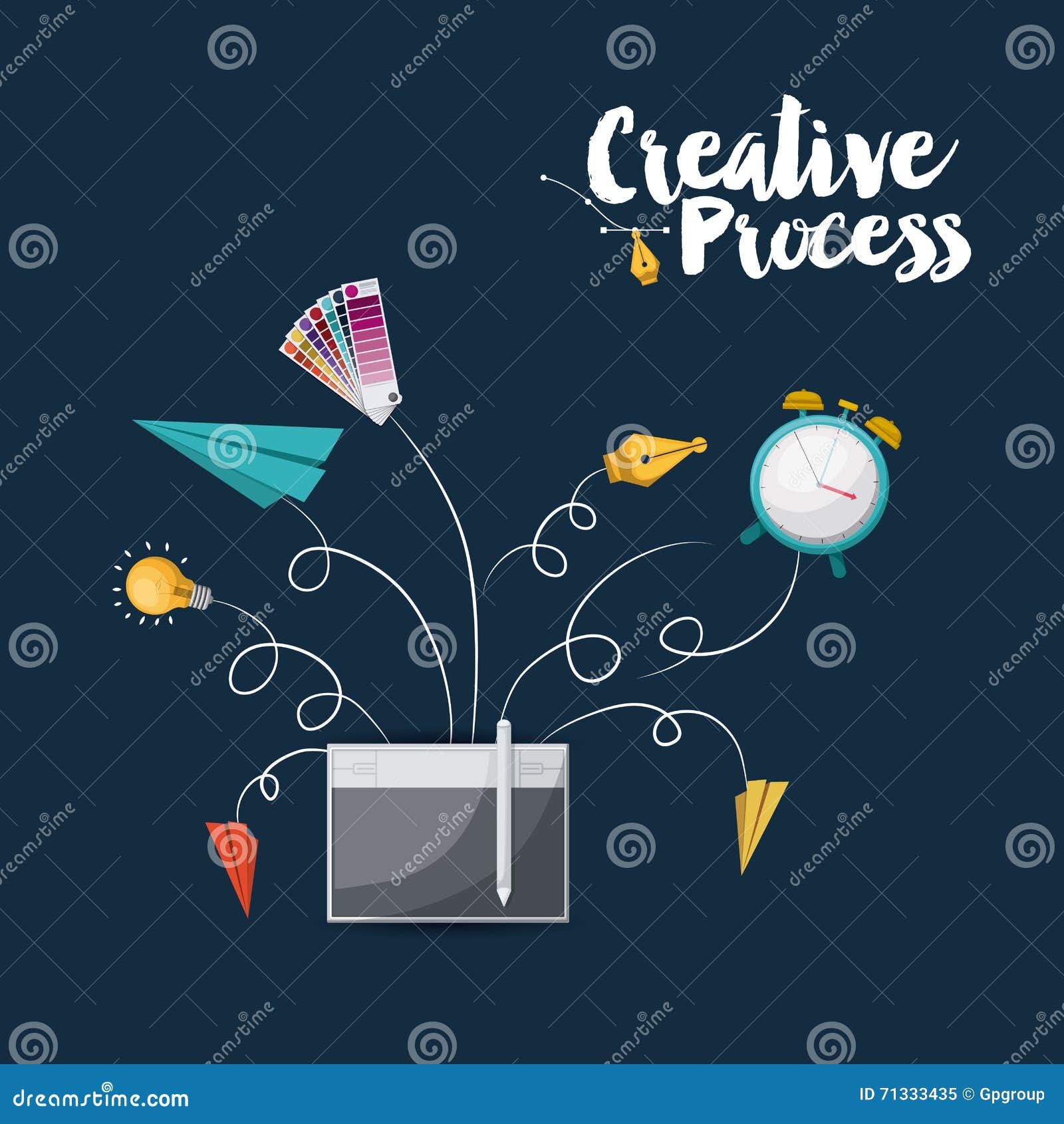 Creative process design stock vector. Illustration of electronic - 71333435