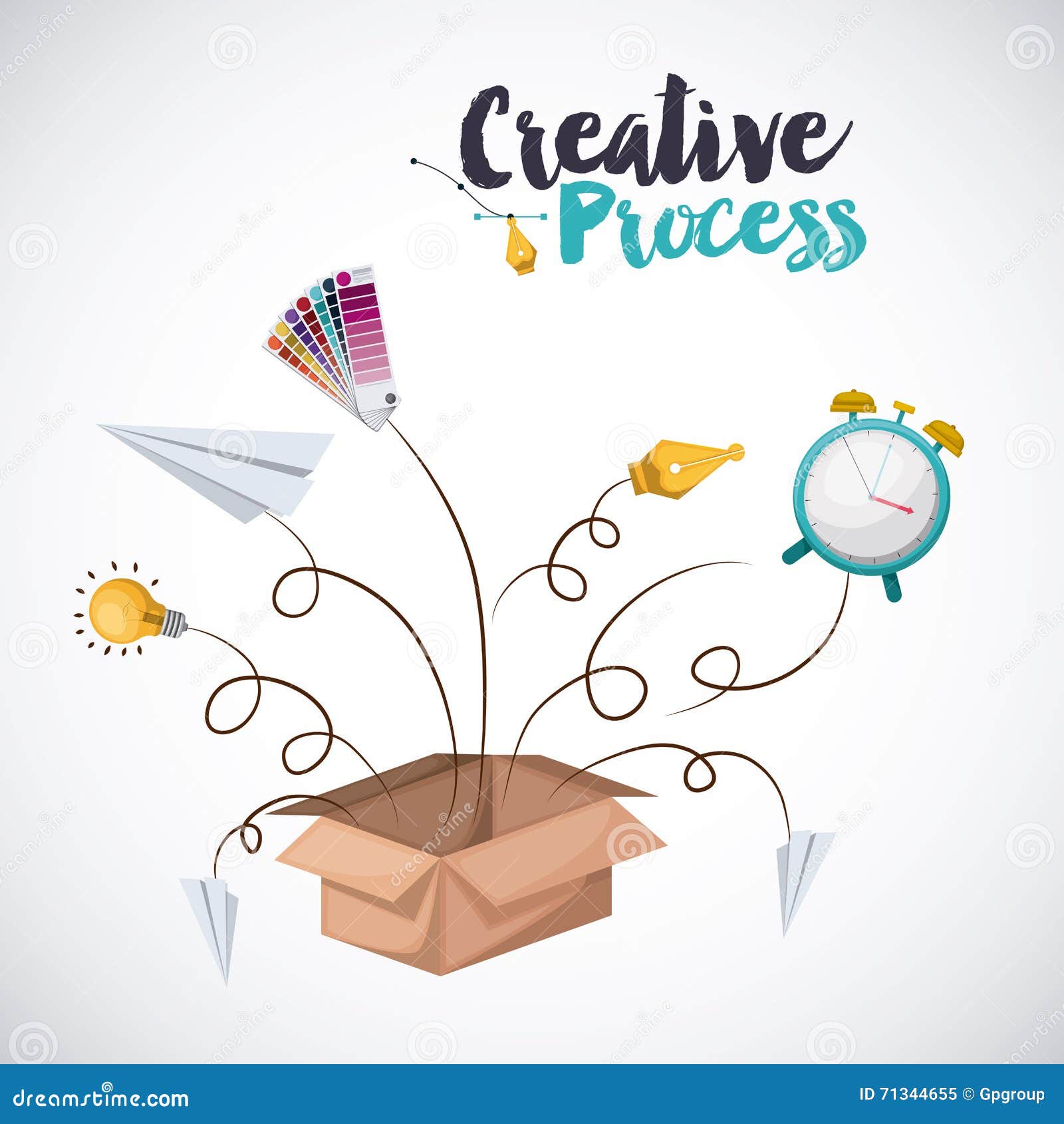 Creative process design stock vector. Illustration of success - 71344655