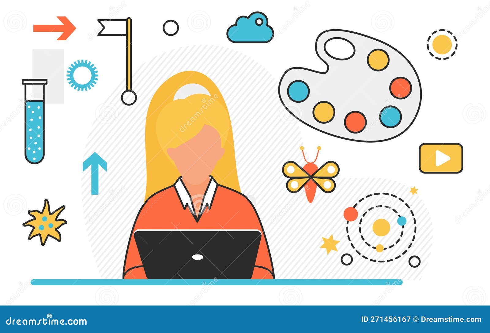 Creative process designer stock illustration. Illustration of shapes ...
