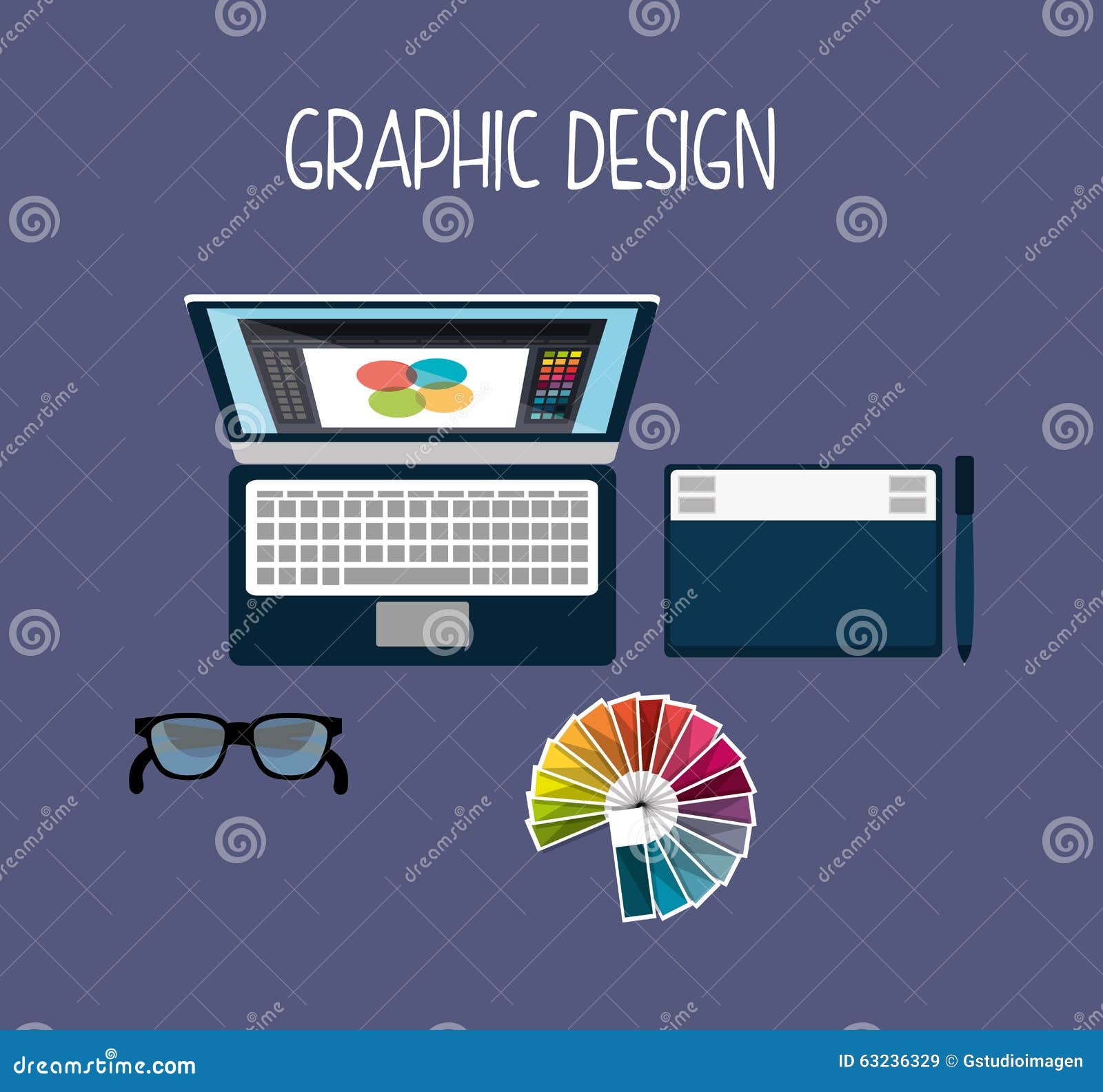 Creative Process Graphic Design Stock Illustration - Illustration of ...