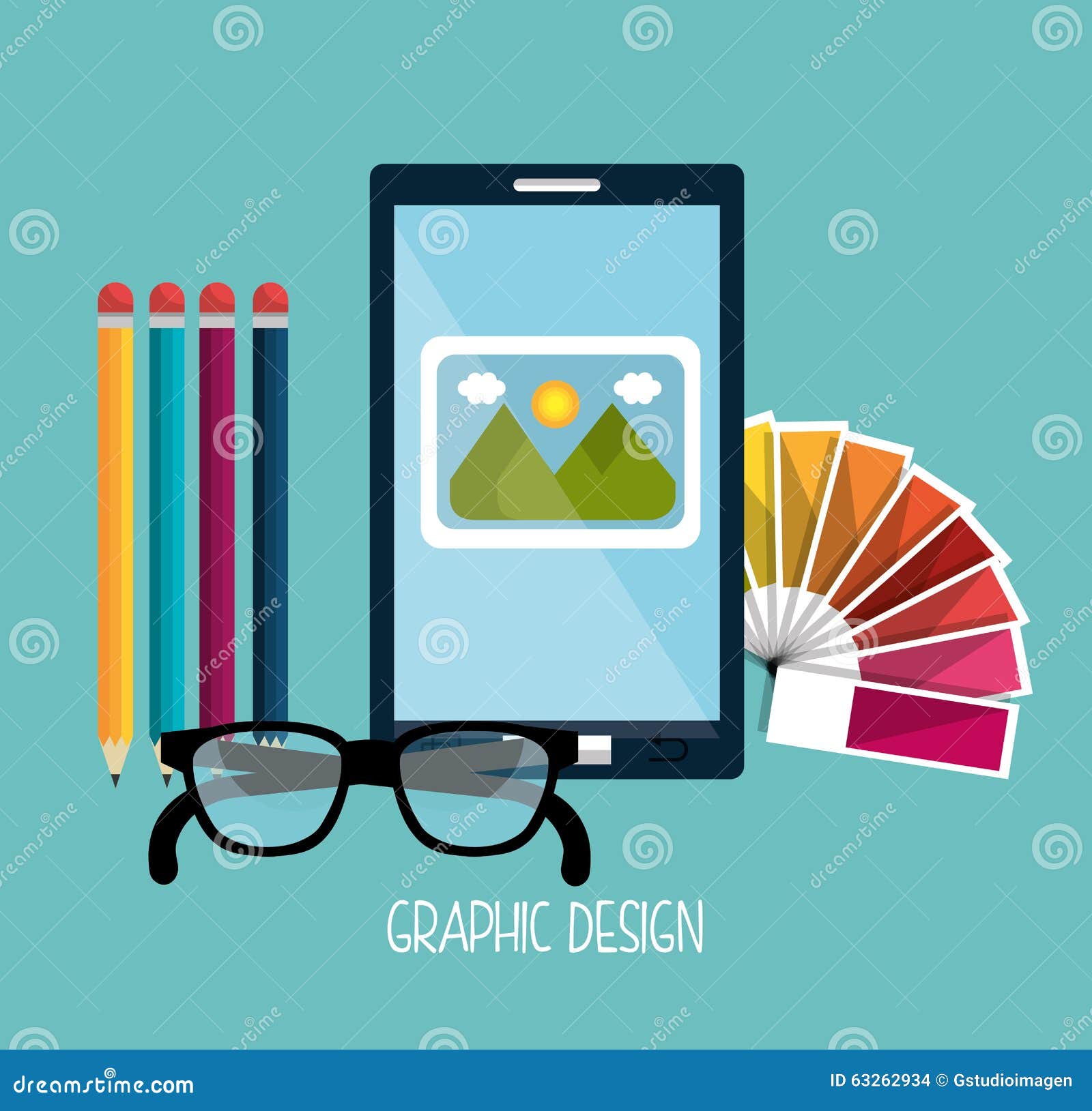 Creative Process Graphic Design Theme Stock Illustration - Illustration ...