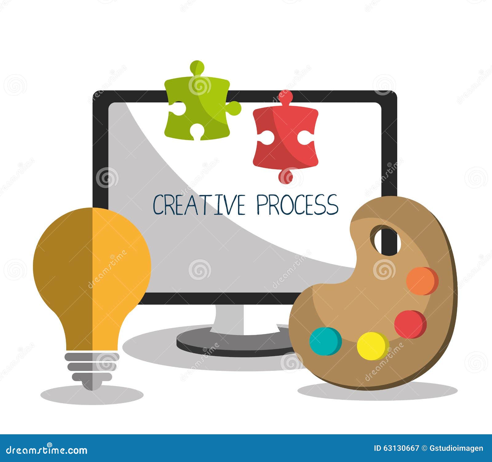 Creative Process Graphic Design Stock Vector - Illustration of process ...