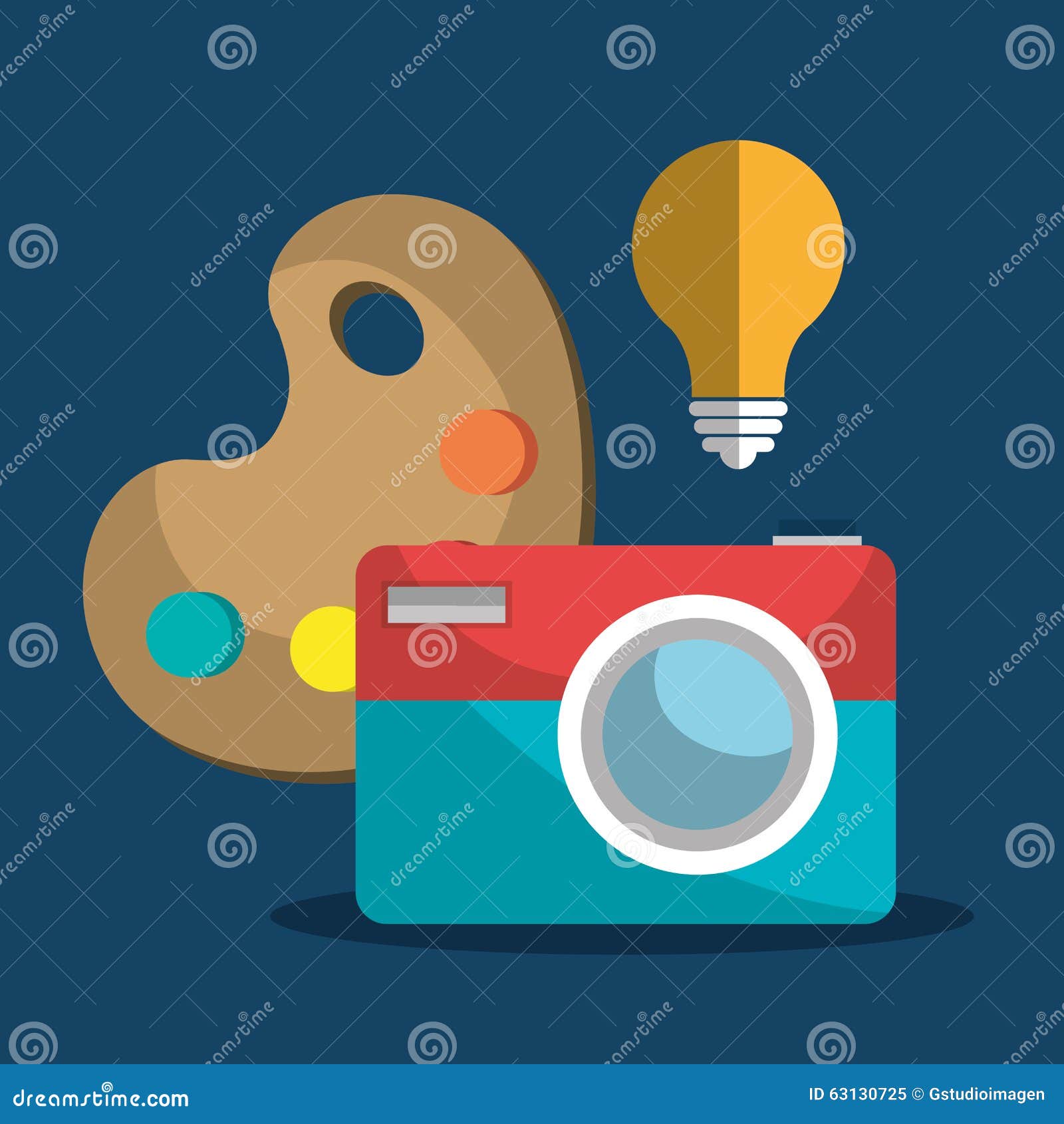 Creative Process Graphic Design Stock Vector - Illustration of media ...