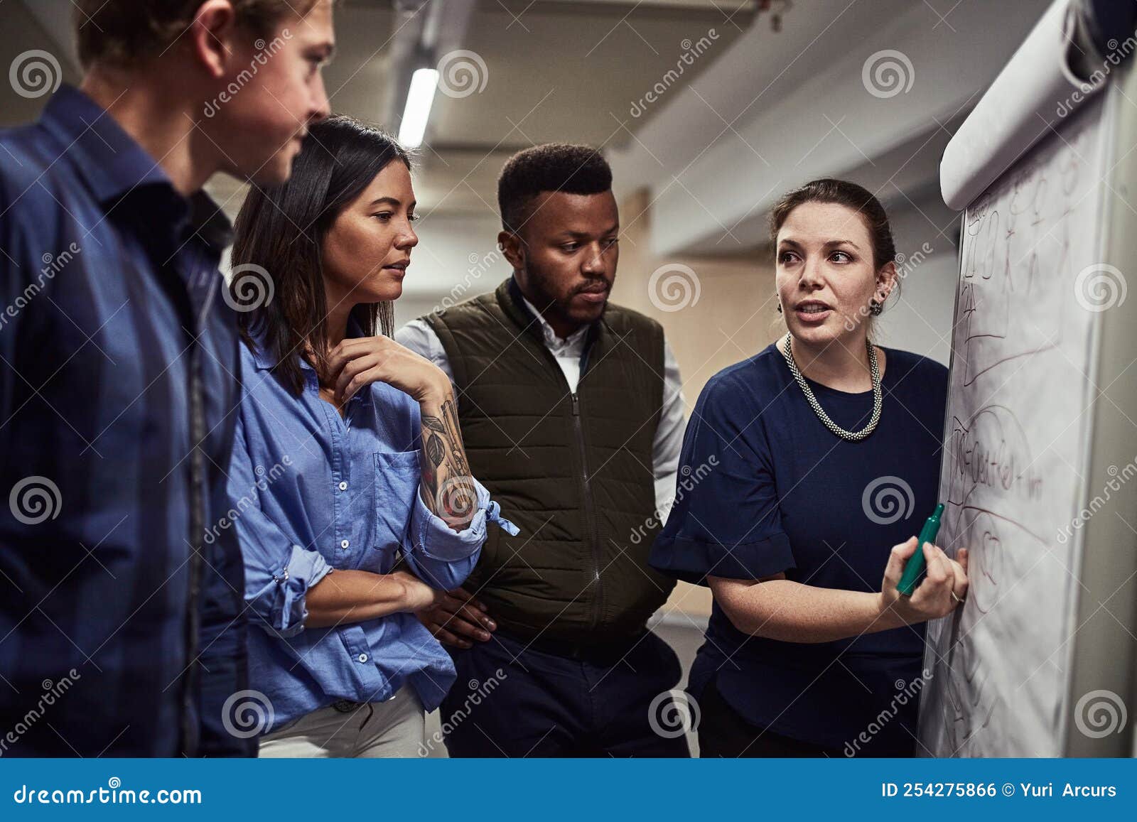 The Creative Process. a Group of Designers Brainstorming on a ...