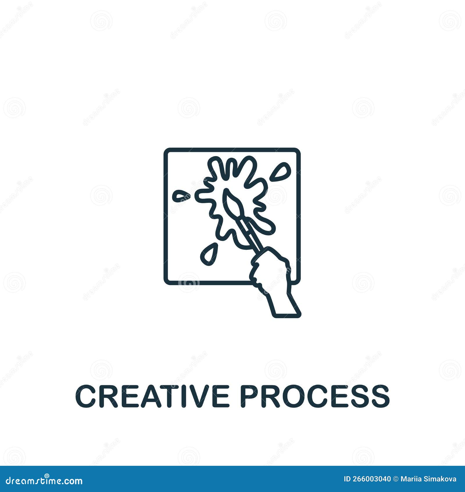 Creative Process Icon. Monochrome Simple Project Planning Icon for ...