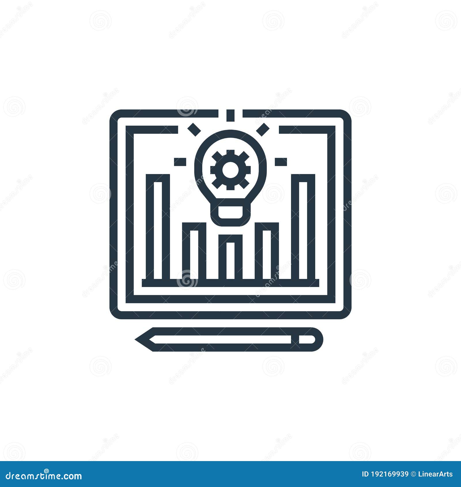 Creative Process Icon Vector from Business Model Canvas Concept. Thin ...