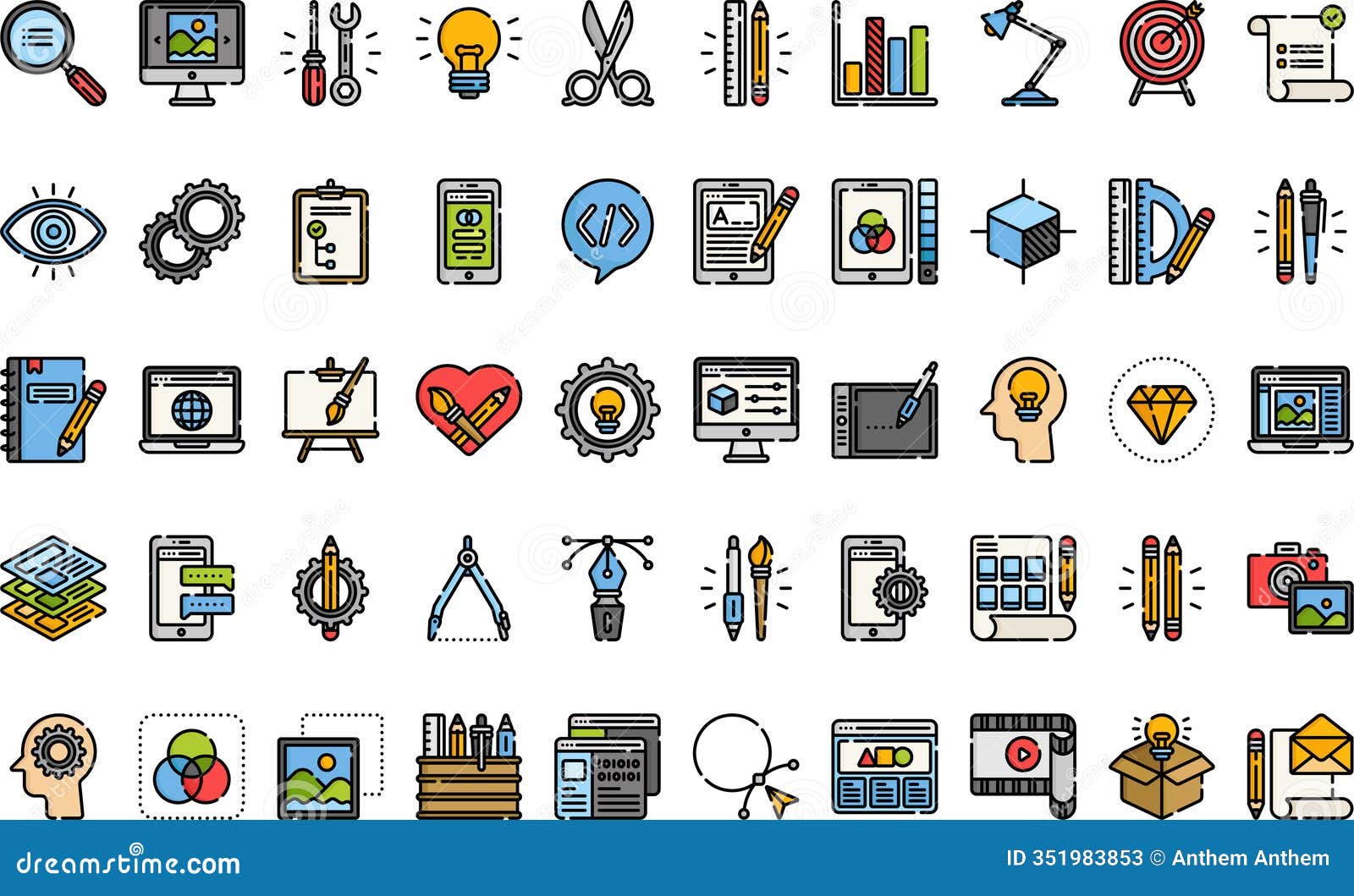 Creative Process Icons High-Quality Vector Icons Collection with ...