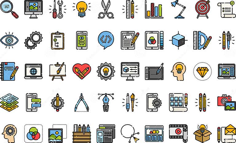 Creative Process Icons High-Quality Vector Icons Collection with Editable Stroke. Ideal for ...