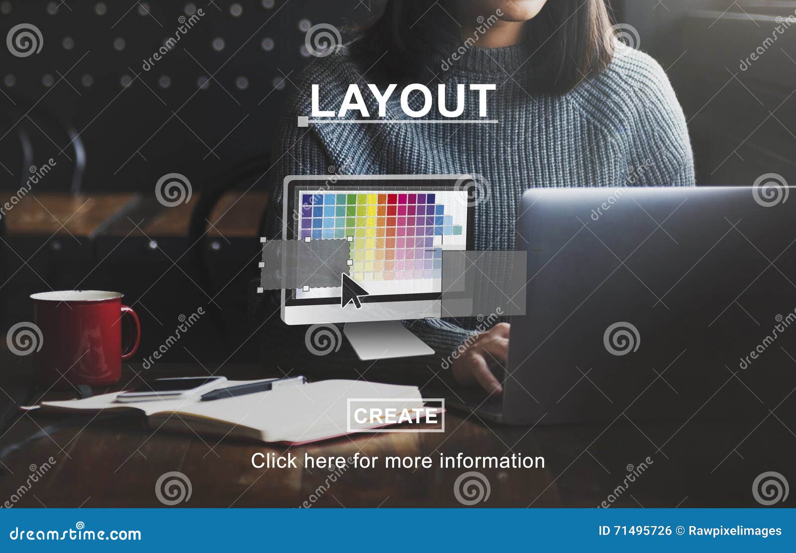 Creative Process Ideas Graphic Design Layout Concept Stock Photo ...