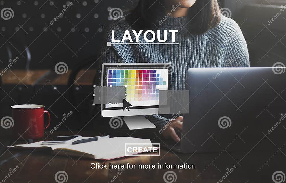 Creative Process Ideas Graphic Design Layout Concept Stock Photo ...