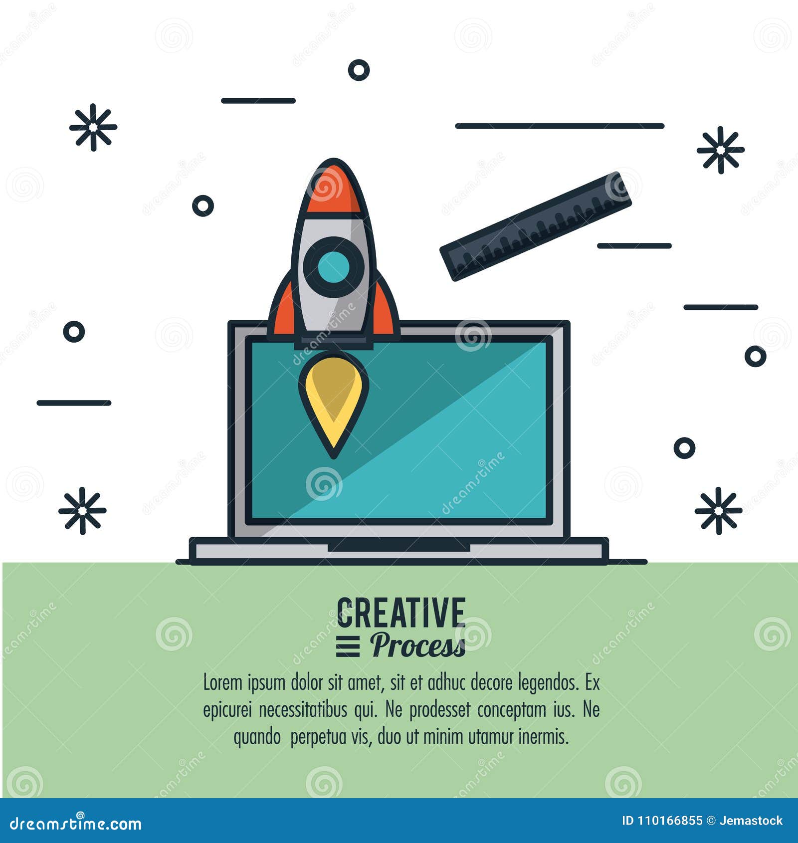 Creative Process Infographic Stock Vector - Illustration of design ...