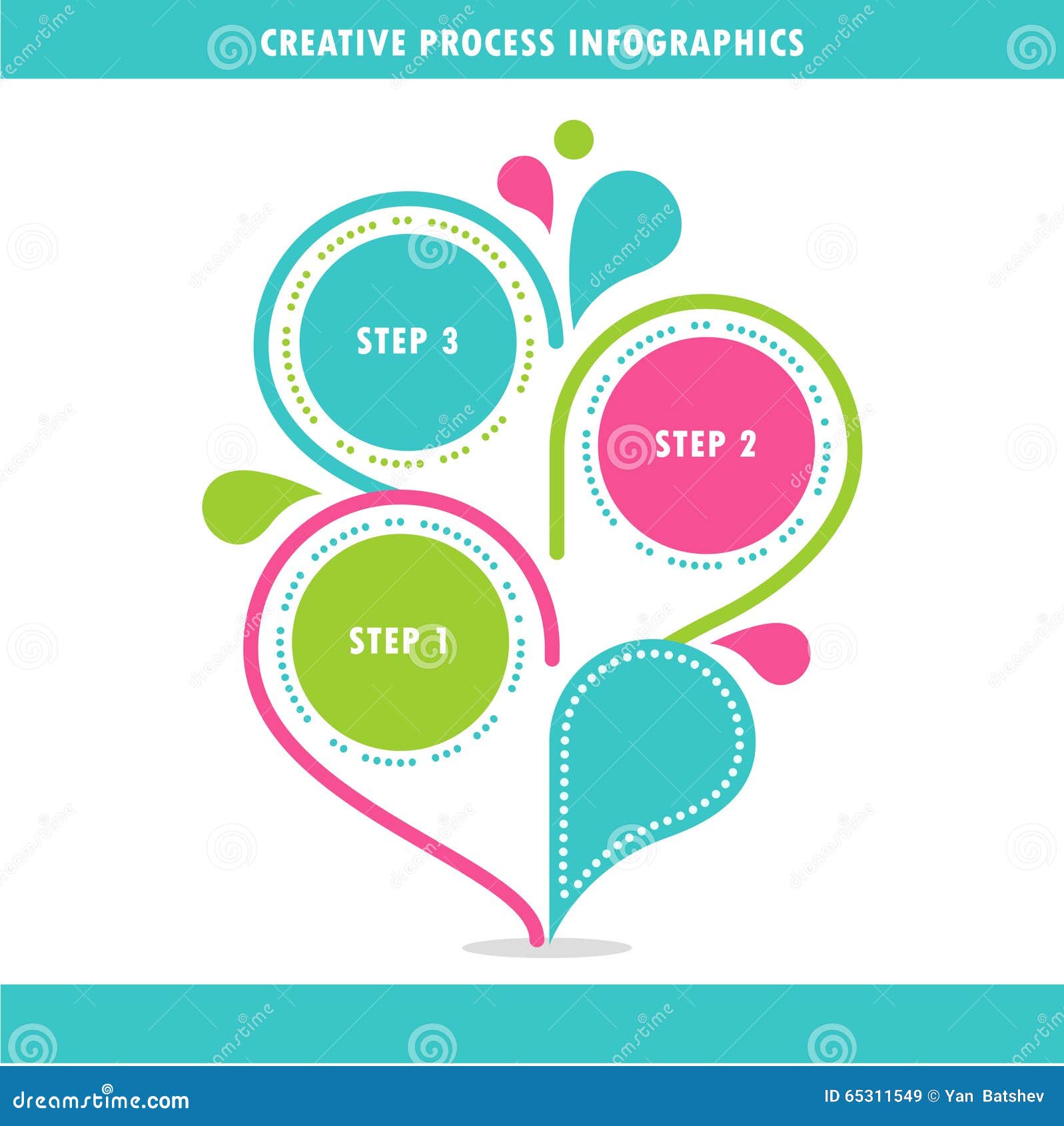 Creative Process Infographics Template Stock Vector - Illustration of ...