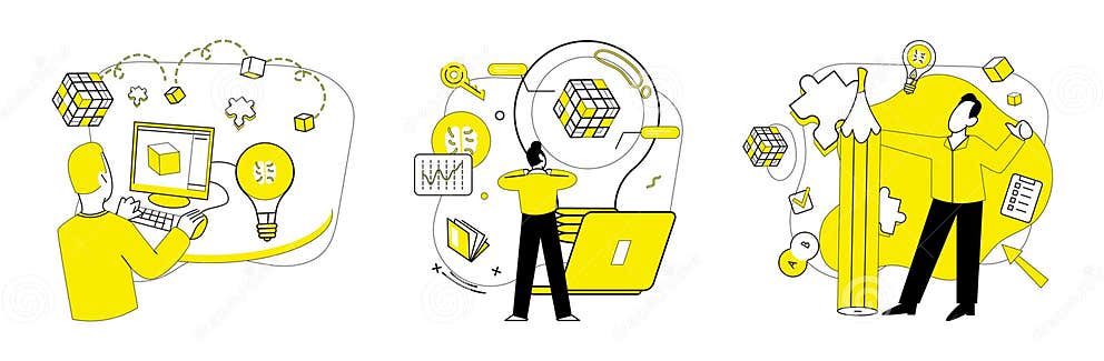 Creative Process. Innovation is Essence Nonstandard, Breathing Life into Creativity Stock Vector ...