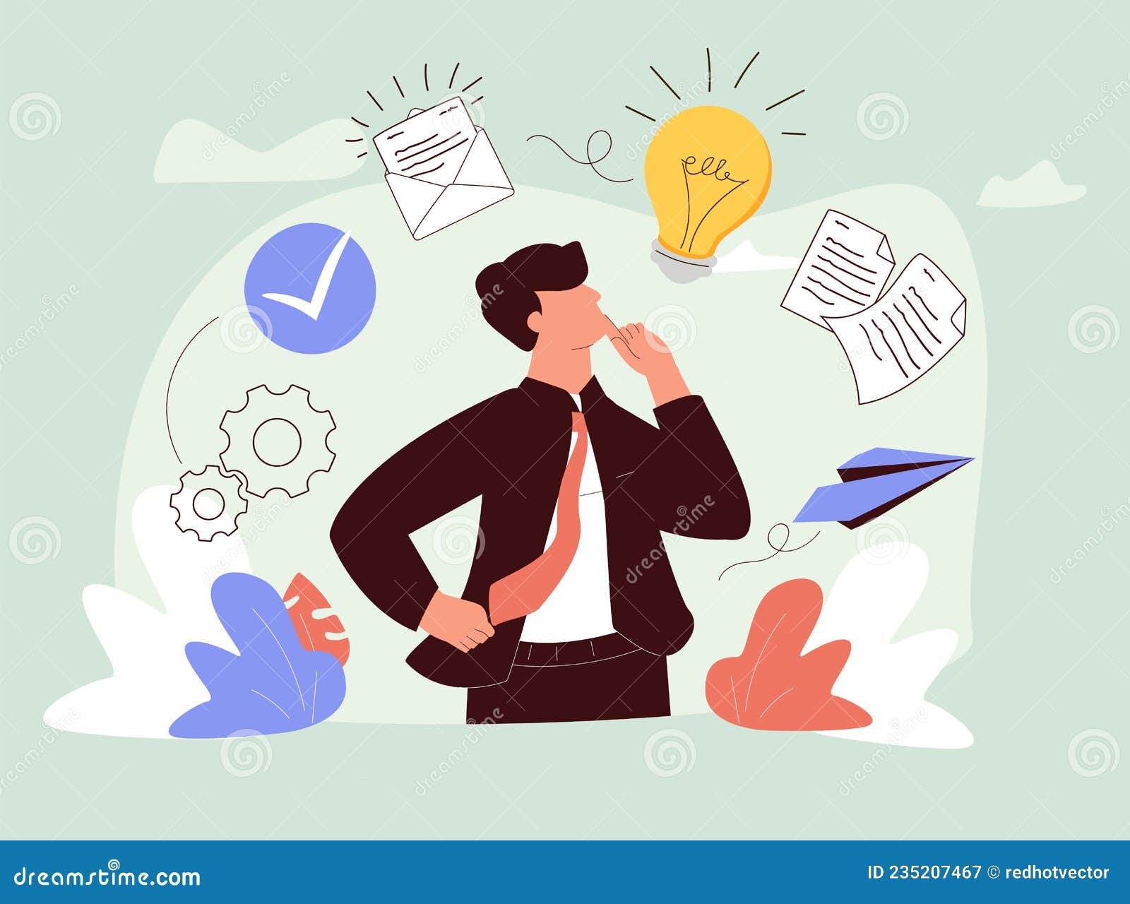 Creative Process and Innovative Idea Project Thinking Tiny Person ...