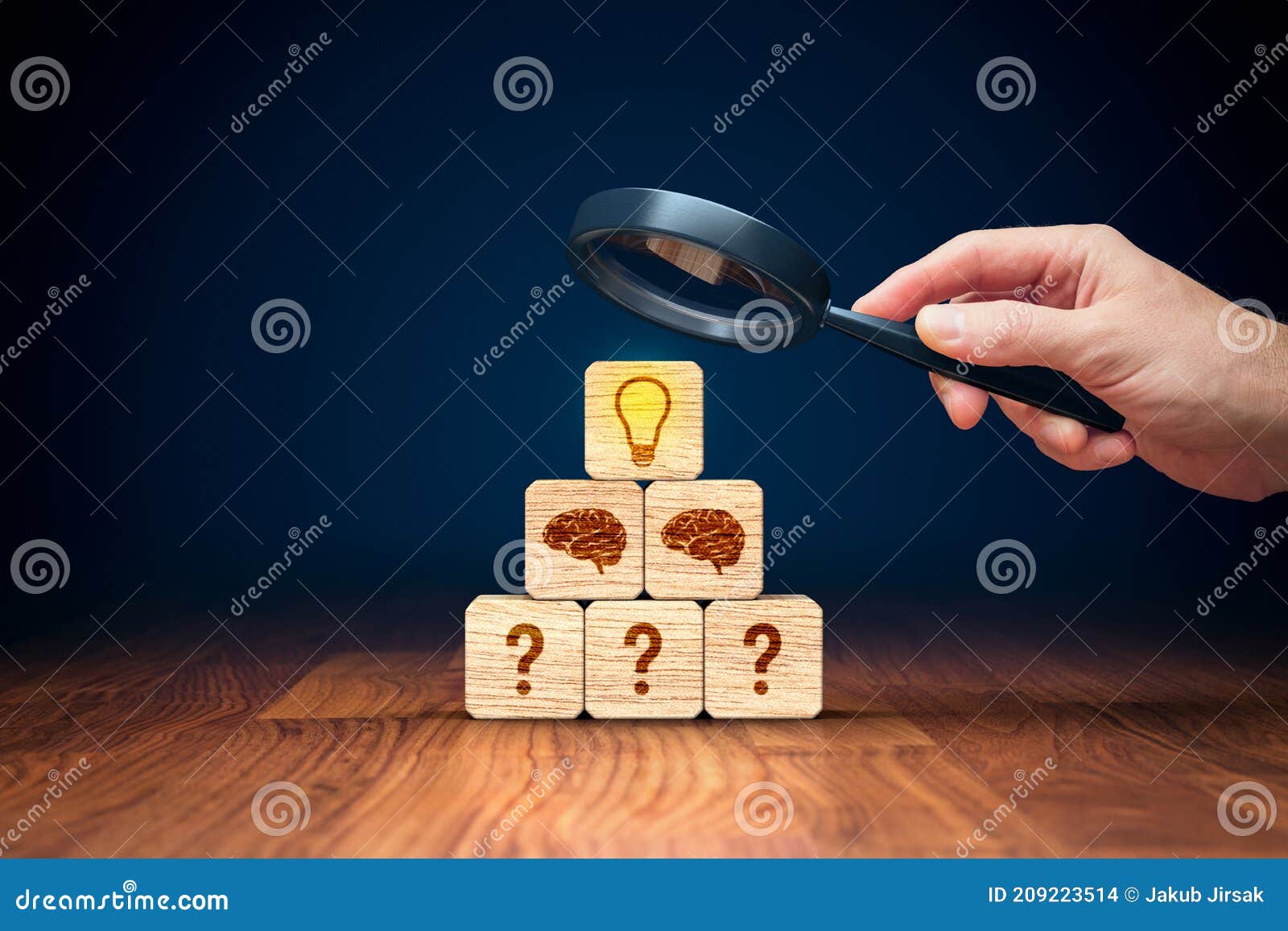 Creative Process from Questions To Idea Concept Stock Photo - Image of ...