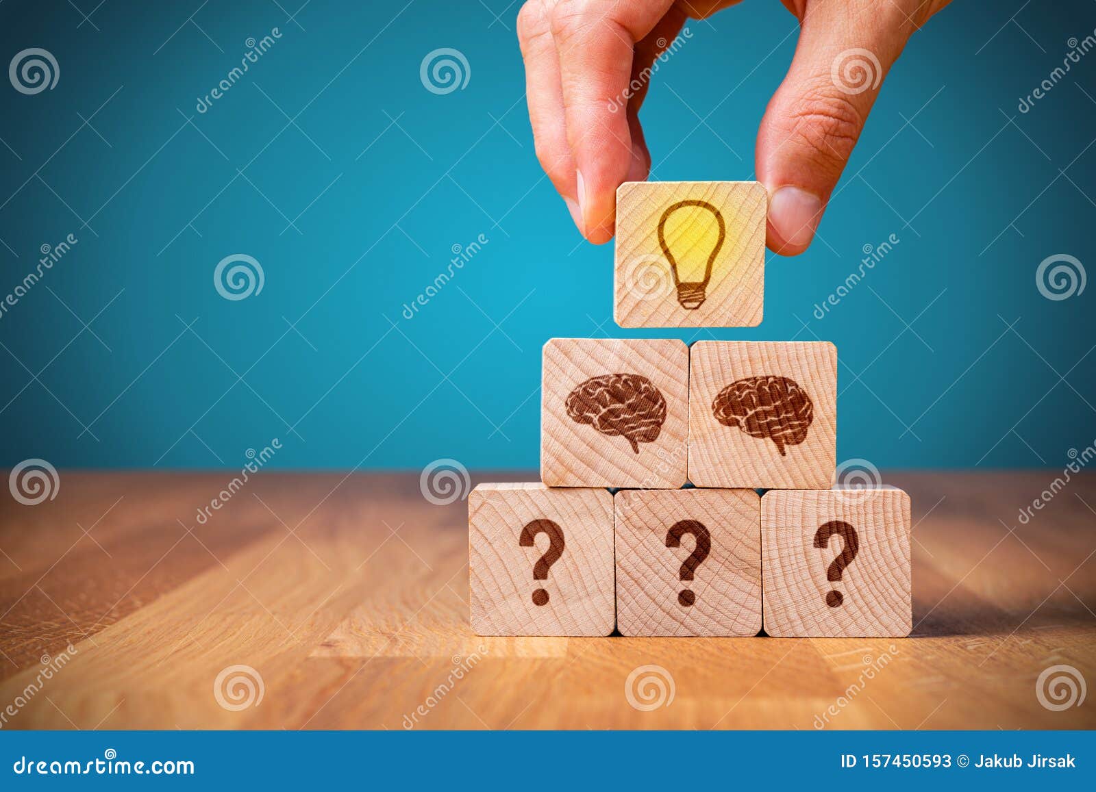 Creative Process from Questions To Idea Concept Stock Image - Image of ...