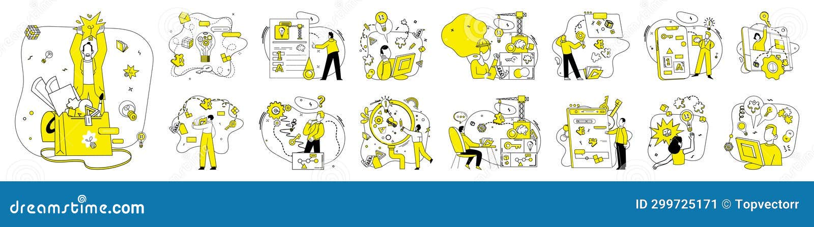 Creative Process. Intelligence and Intellect Navigate Labyrinth Evolving Creative Process Stock ...