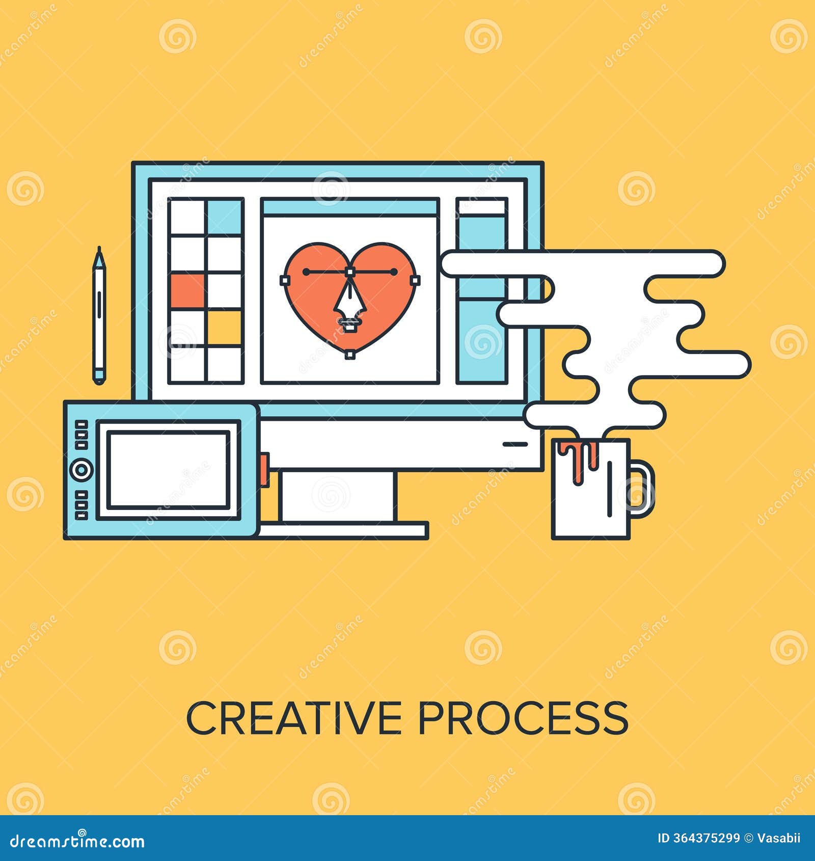 Creative Process Doodle Illustrations Cartoon Vector | CartoonDealer ...
