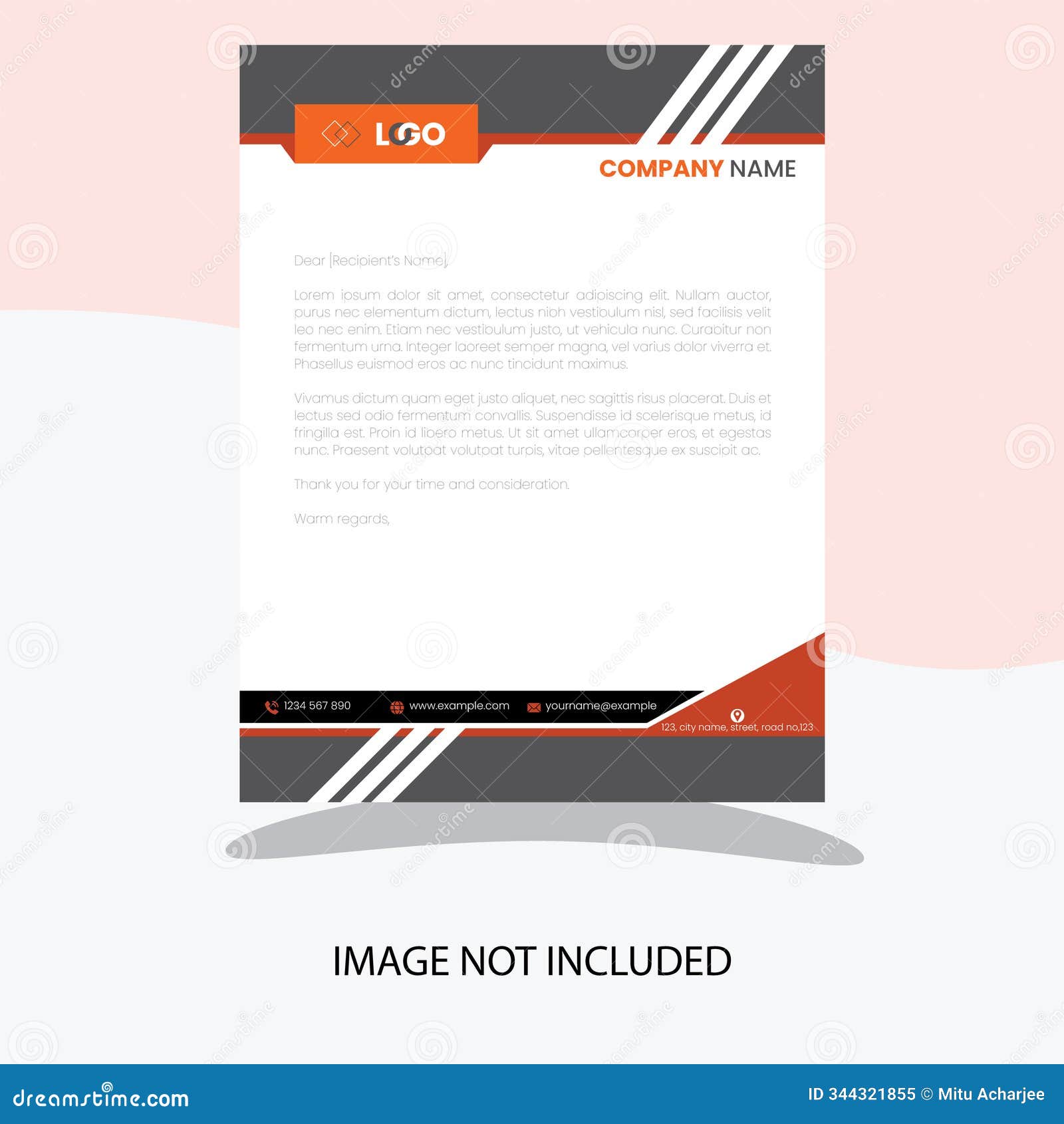 Professional Letterhead Template, Company Letterhead Design, Minimalist ...