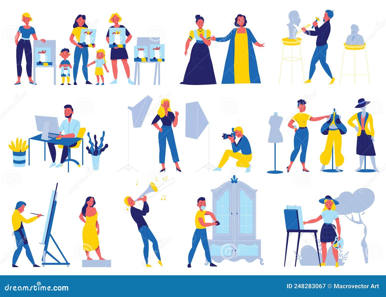 Creative Professions Set stock vector. Illustration of artwork - 248283067