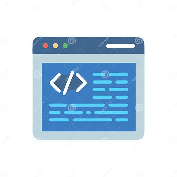 Creative Programming IDE Icon Representation Stock Illustration ...