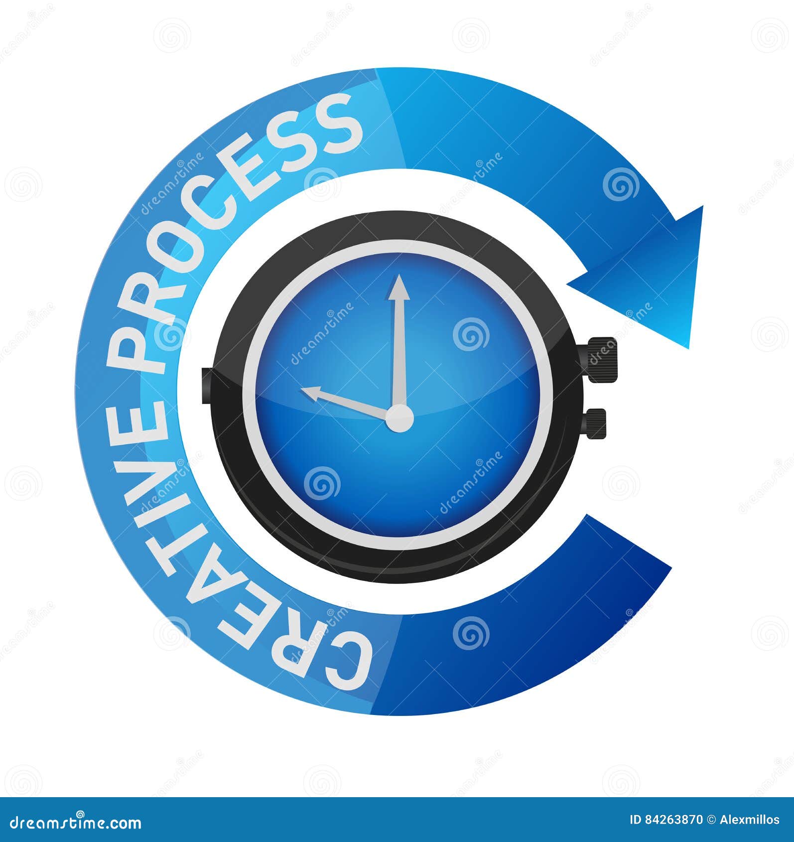 Creative Progress. Time Management Concept Stock Illustration ...