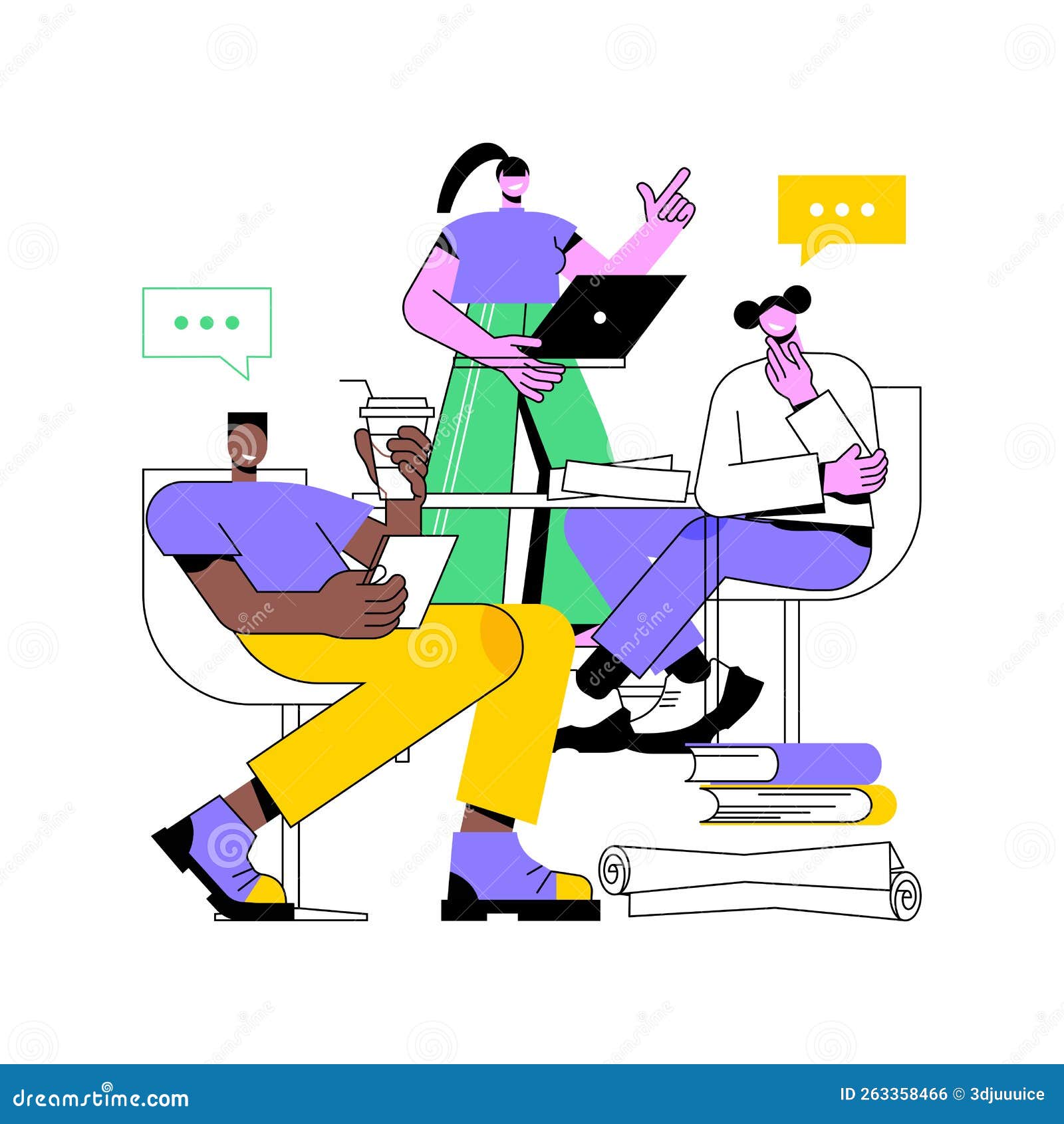 Creative Project Isolated Cartoon Vector Illustrations. Stock Vector ...