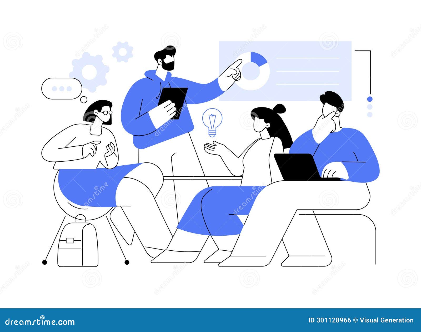 Creative Project Isolated Cartoon Vector Illustrations. Stock Vector ...