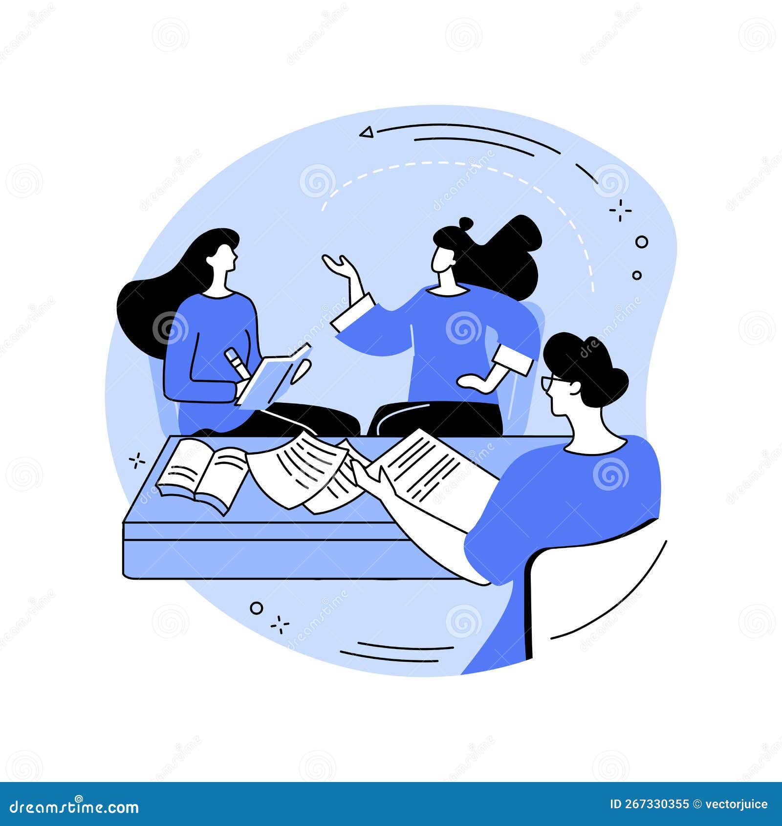 Creative Project Isolated Cartoon Vector Illustrations Stock Vector ...