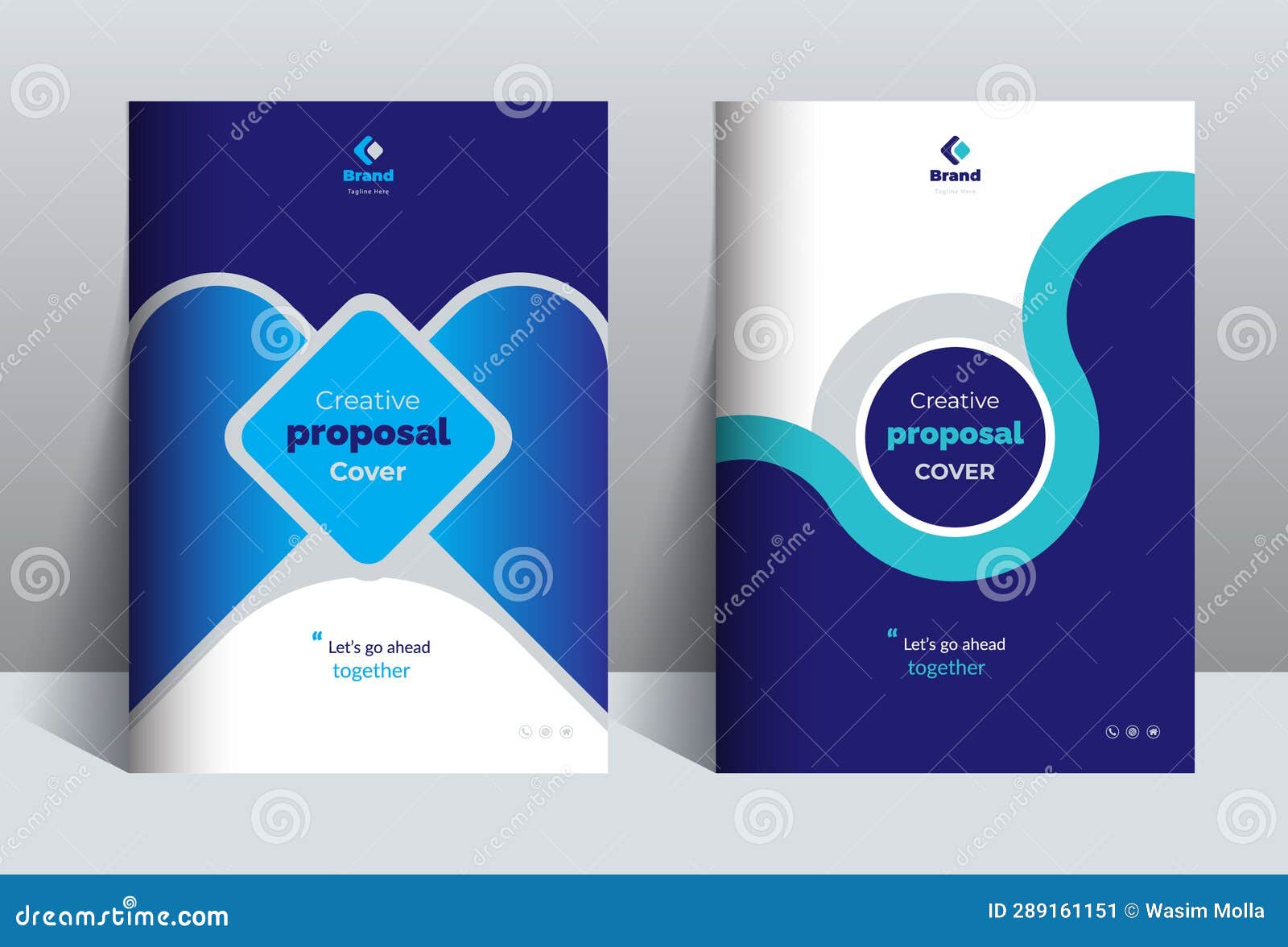Creative Proposal Cover Design Concepts Stock Vector - Illustration of ...