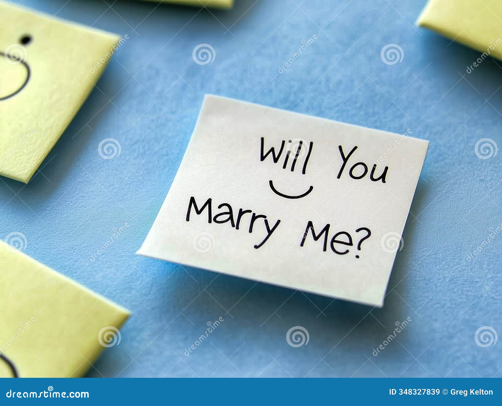 Creative Proposal Idea with Sticky Notes and Cheerful Message on a Blue ...