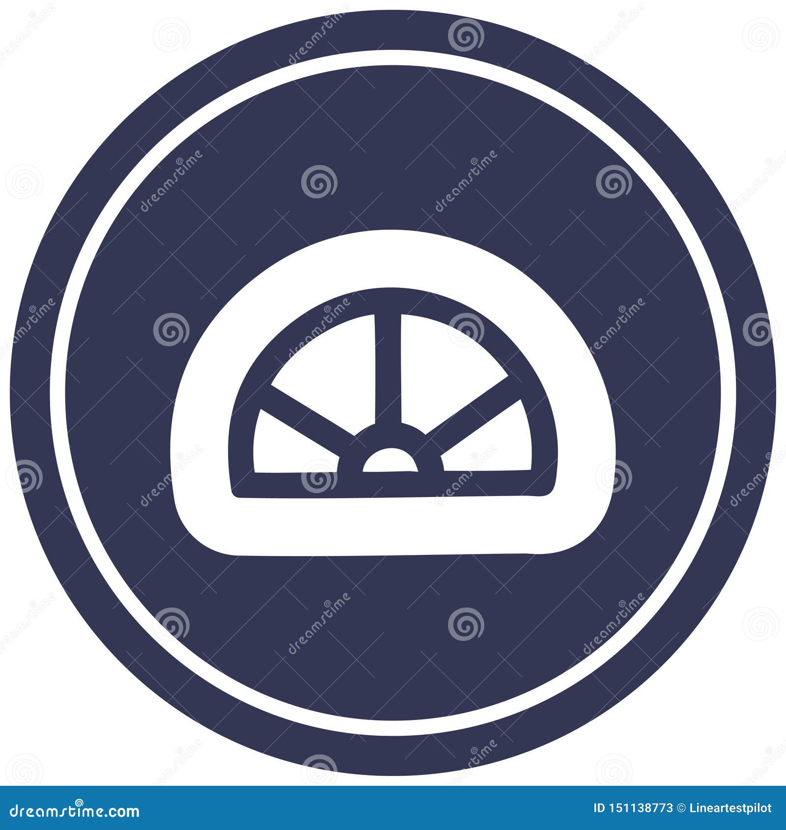 Protractor Circular Scale Bar Overlay Vector Illustration ...