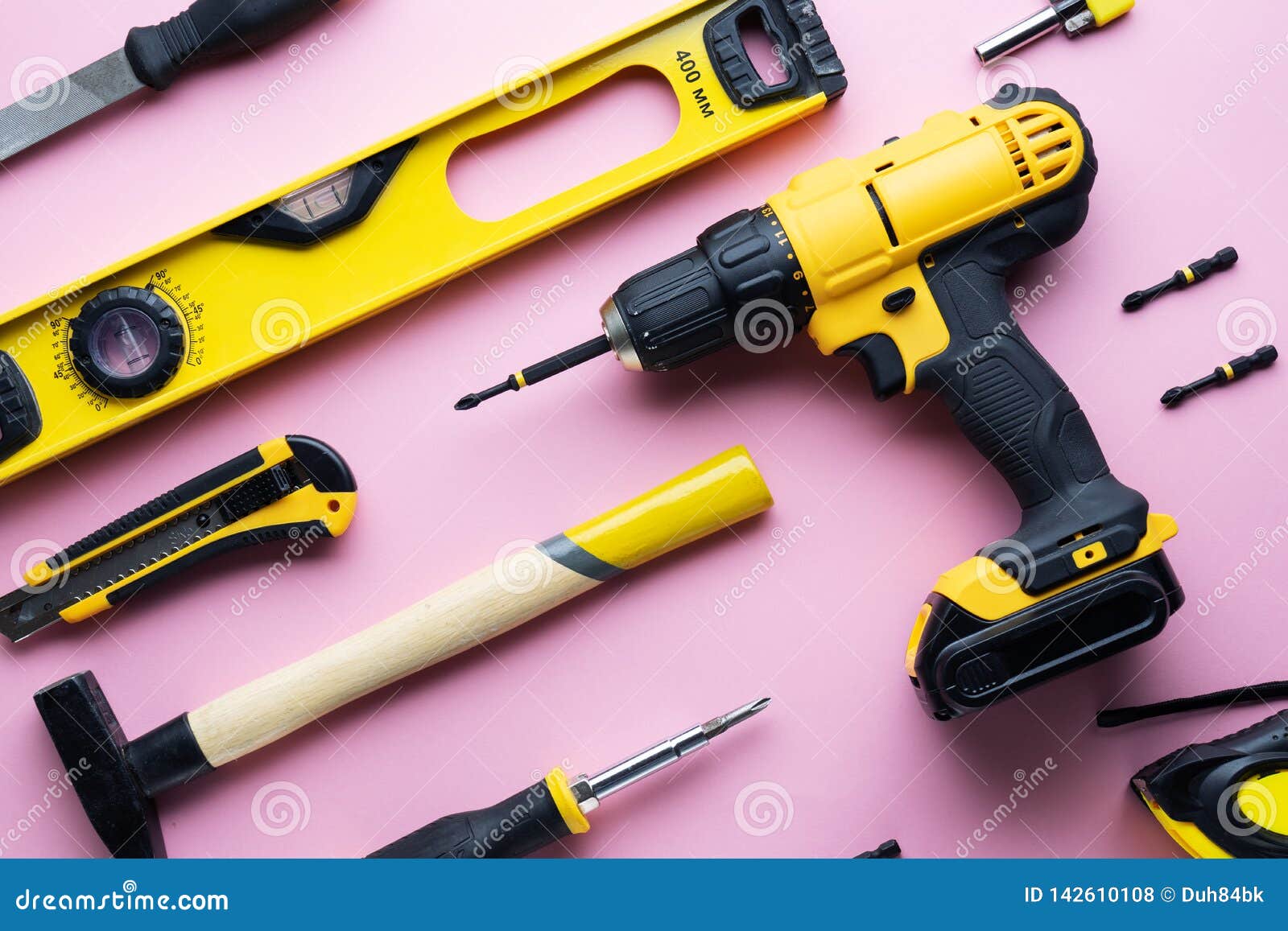 Creative Provocation: A Yellow Screwdriver On A Pink Background And ...