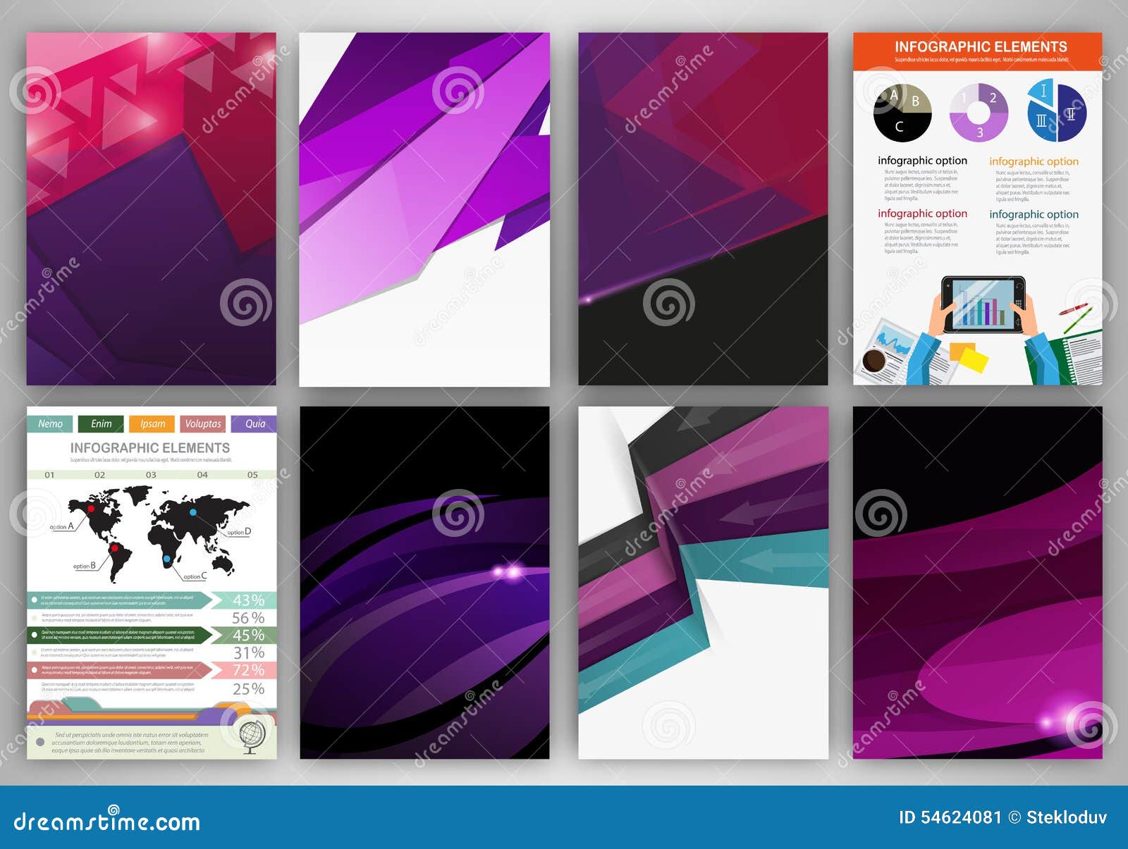 Creative Purple Backgrounds and Abstract Concept Vector Icons Stock ...