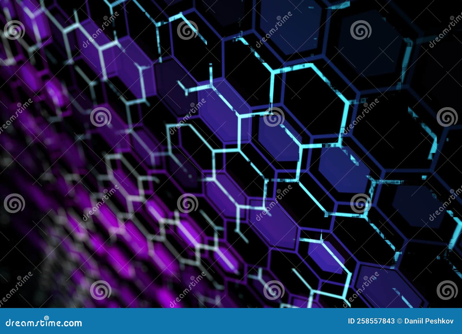 Creative Purple Hexagonal Texture. Technology, Design and Landing Page ...