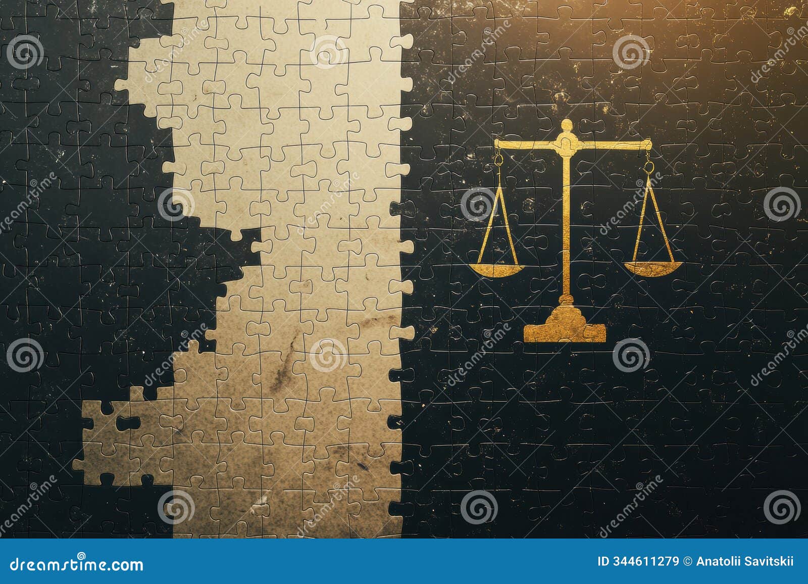 A Creative Puzzle Showcases One Half with Technological Symbols and the ...