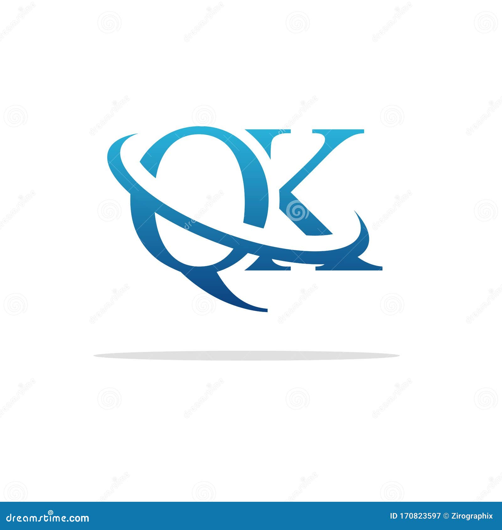 Creative QK Logo Icon Design Stock Vector - Illustration of creative ...