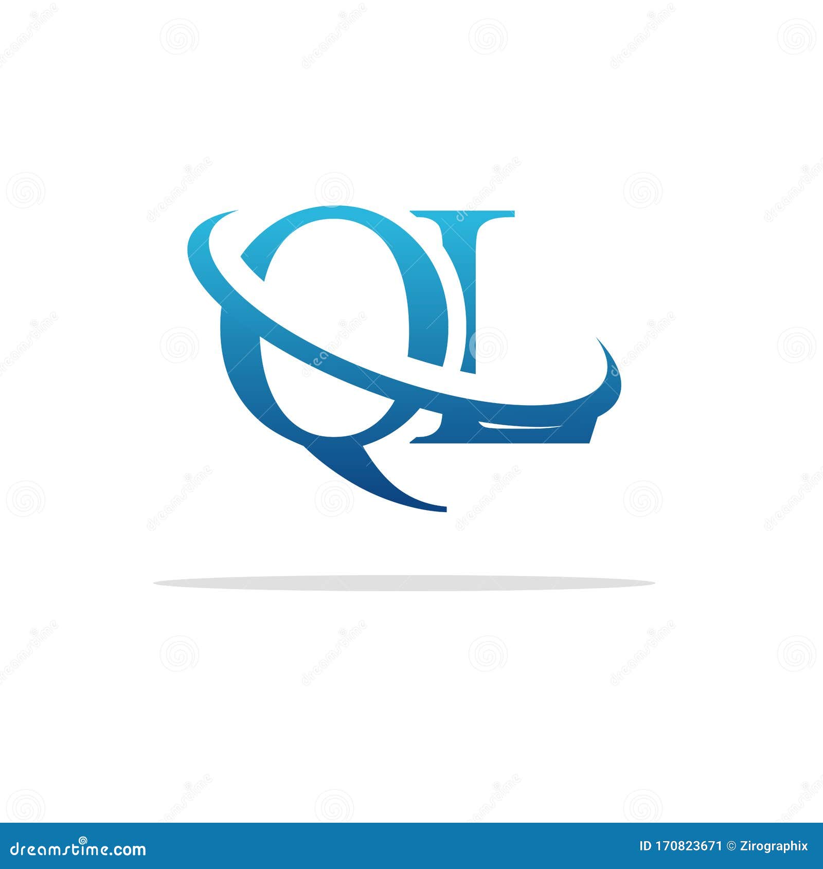 Creative QL Logo Icon Design Stock Vector - Illustration of white ...