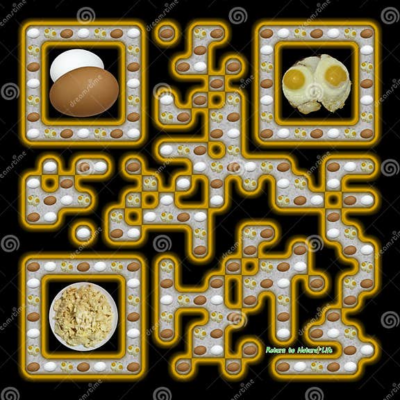 Creative QR Code, Eggs, Food and Technology Stock Image - Image of iron ...